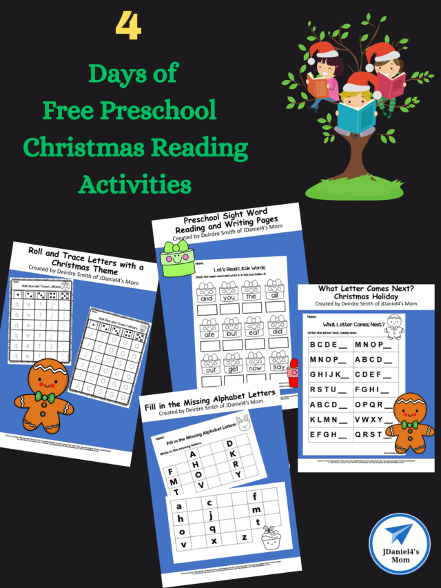 4 Days of Free Preschool Christmas Reading Activities - JDaniel4s Mom