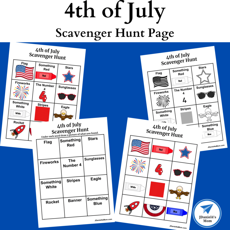 4th of July Scavenger Hunts - JDaniel4s Mom