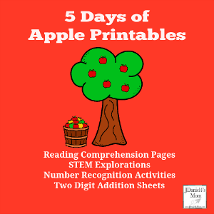 5 Days of Apple Printables for Preschoolers and Grade Schoolers