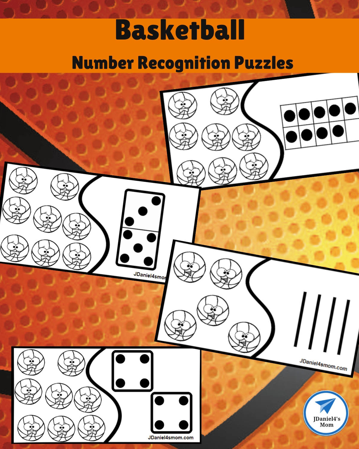 Basketball Number Recognition Puzzles - JDaniel4s Mom