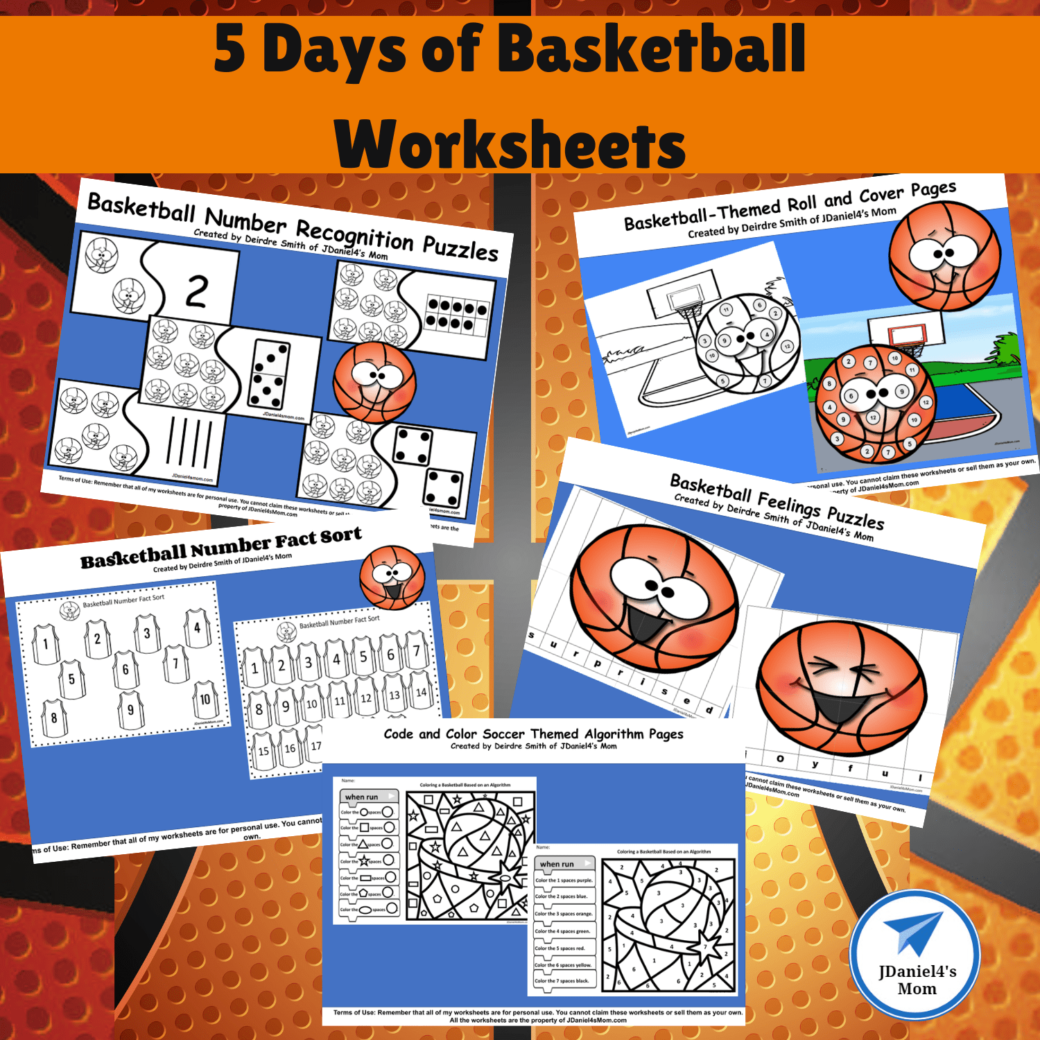 5 Days of Basketball Worksheets - JDaniel4s Mom