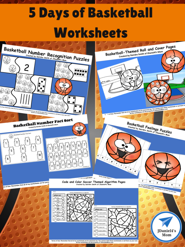 5 Days of Basketball Worksheets - JDaniel4s Mom