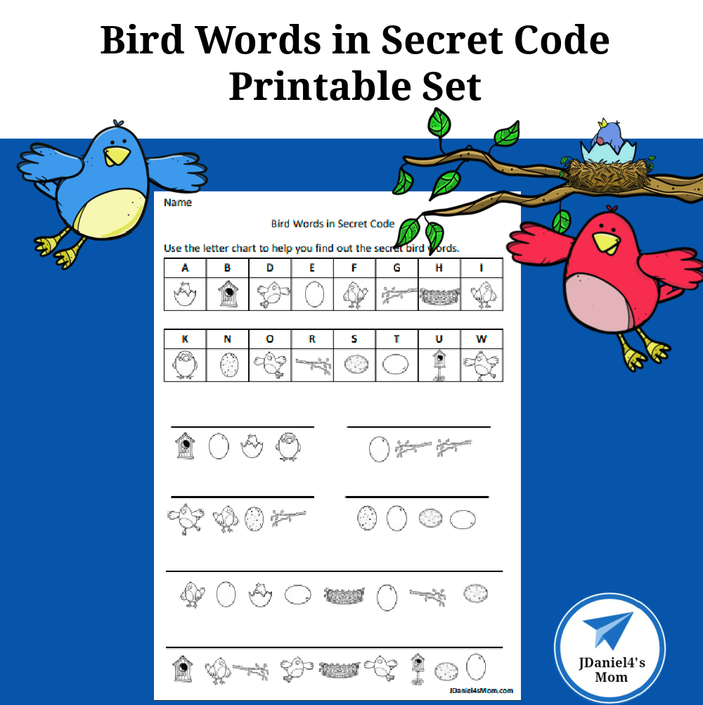 Bird Words In Secret Code Printable Set JDaniel4s Mom Bird Words In Secret Code Printable Set JDaniel4s Mom
