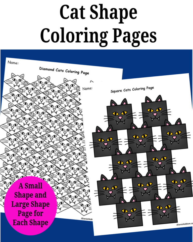 Cat Shape Coloring Pages - JDaniel4s Mom