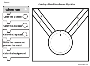 Code and Color Olympic Medals Algorithm Pages - JDaniel4s Mom