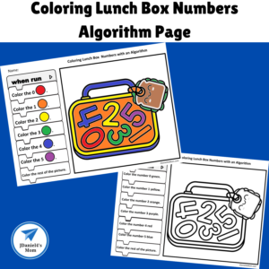Coloring Lunch Box Numbers Algorithm Page - JDaniel4s Mom