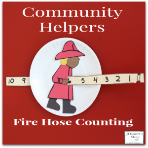 Community Helpers- Counting Numbers on a Fire Hose - JDaniel4s Mom