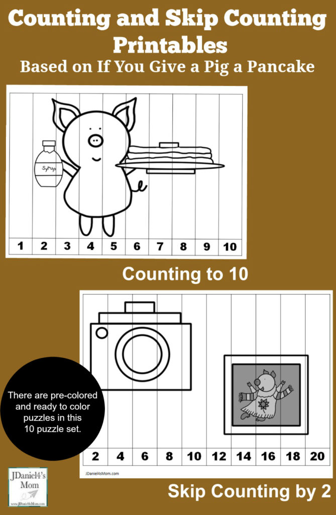 Counting and Skip Counting Printables Based on If You Give a Pig a Pancake