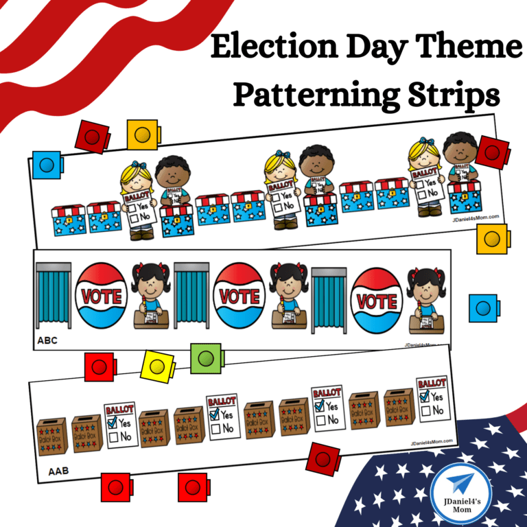 Election Day Themed Patterning Cards - JDaniel4s Mom