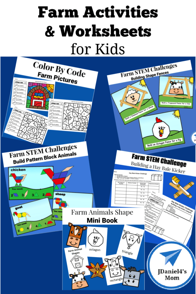 Farm Activities and Worksheets for Kids - JDaniel4s Mom