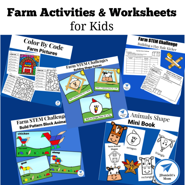 Farm Activities and Worksheets for Kids - JDaniel4s Mom