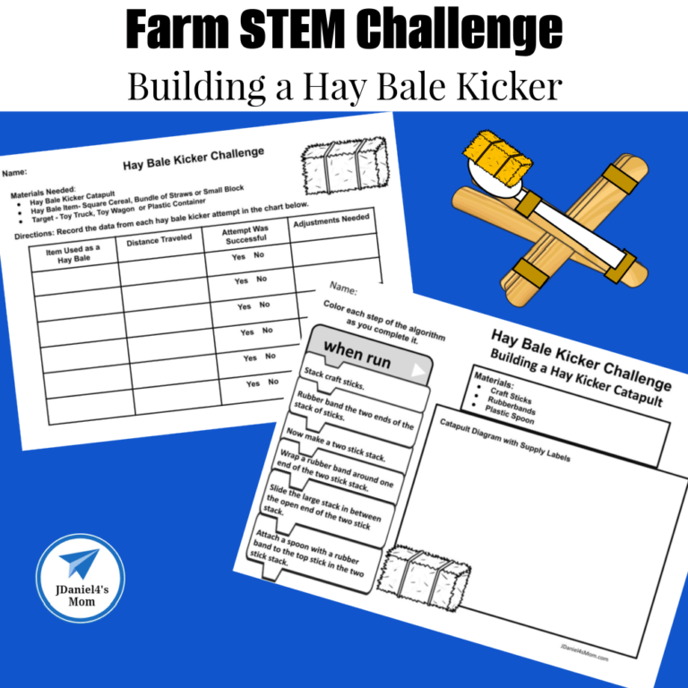 Farm STEM Challenge- Building a Hay Bale Kicker - JDaniel4s Mom