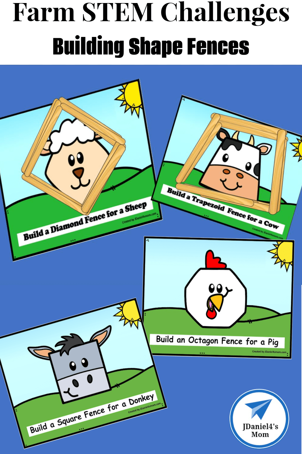 Farm STEM Challenges- Building Shape Fences - JDaniel4s Mom