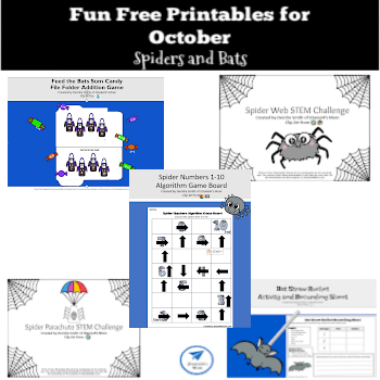 Fun Free Printables for October with Spiders and Bats - JDaniel4s Mom
