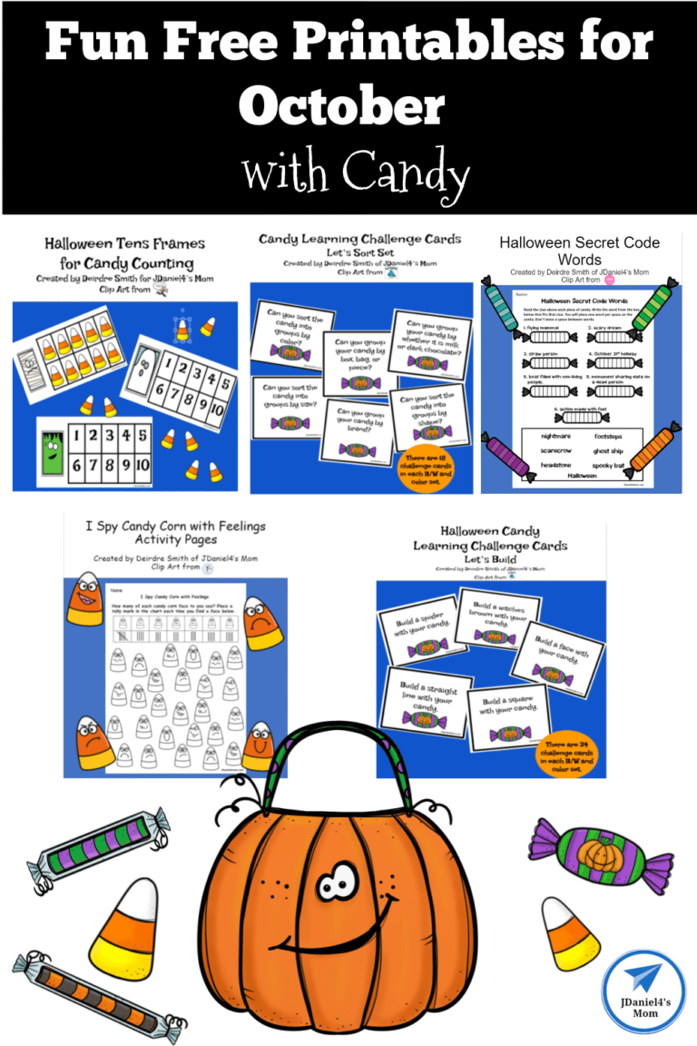 Fun Free Printables for October with Candy - JDaniel4s Mom