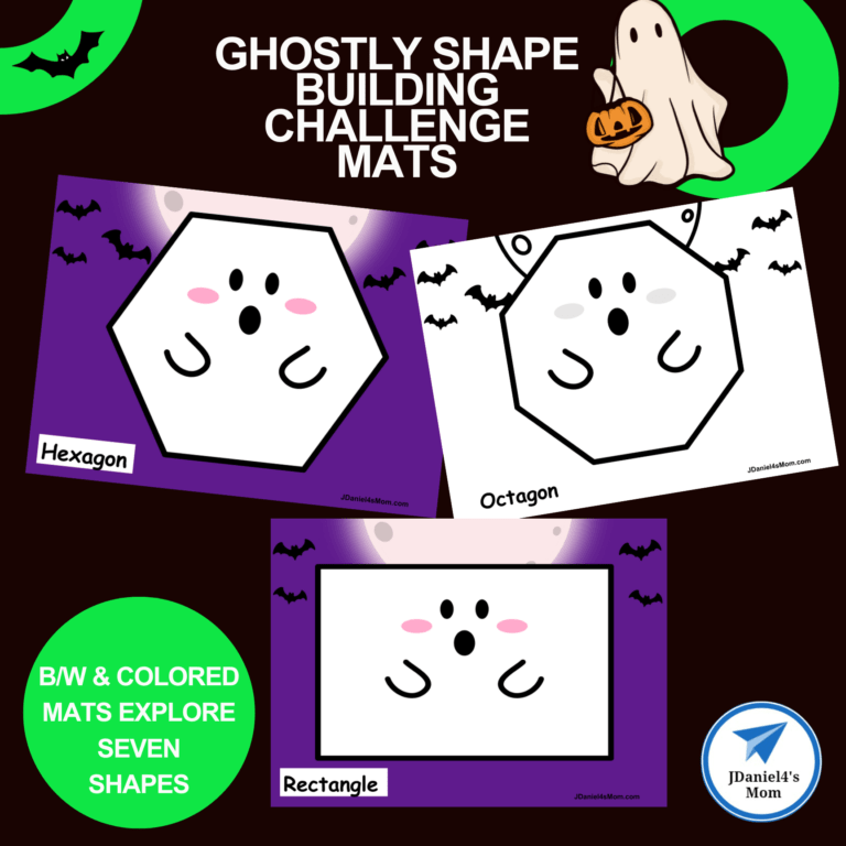 Ghostly Shape Building Challenge Mats - JDaniel4s Mom
