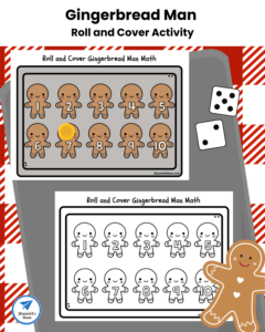 Roll and Cover Gingerbread Man Activity - JDaniel4s Mom