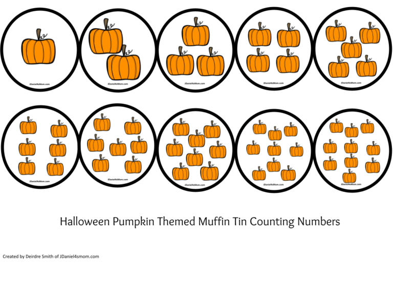 Halloween Pumpkin Number Match Muffin Tin Activity - JDaniel4s Mom