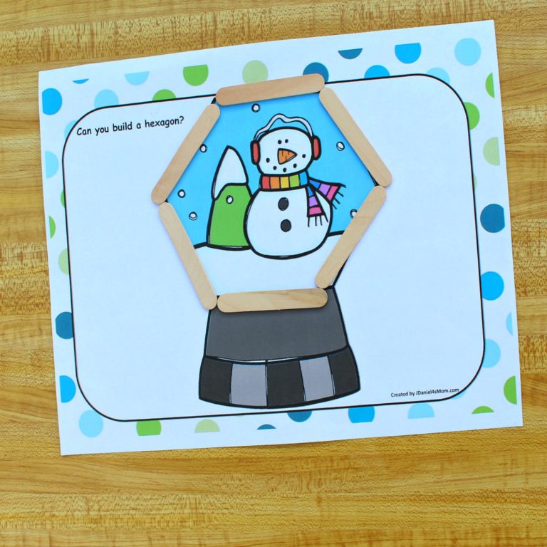 STEM Geometry Shapes Exploration- Building Snow Globes - JDaniel4s Mom
