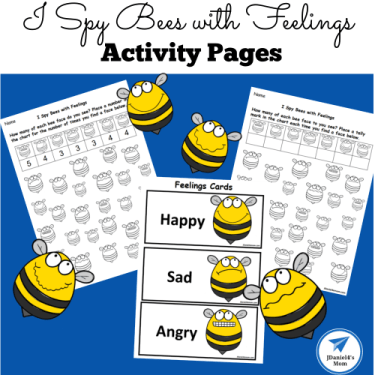 I Spy Bees with Feelings Activity Pages - JDaniel4s Mom