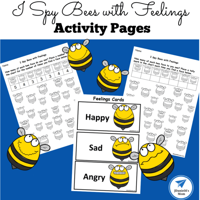 I Spy Bees with Feelings Activity Pages - JDaniel4s Mom