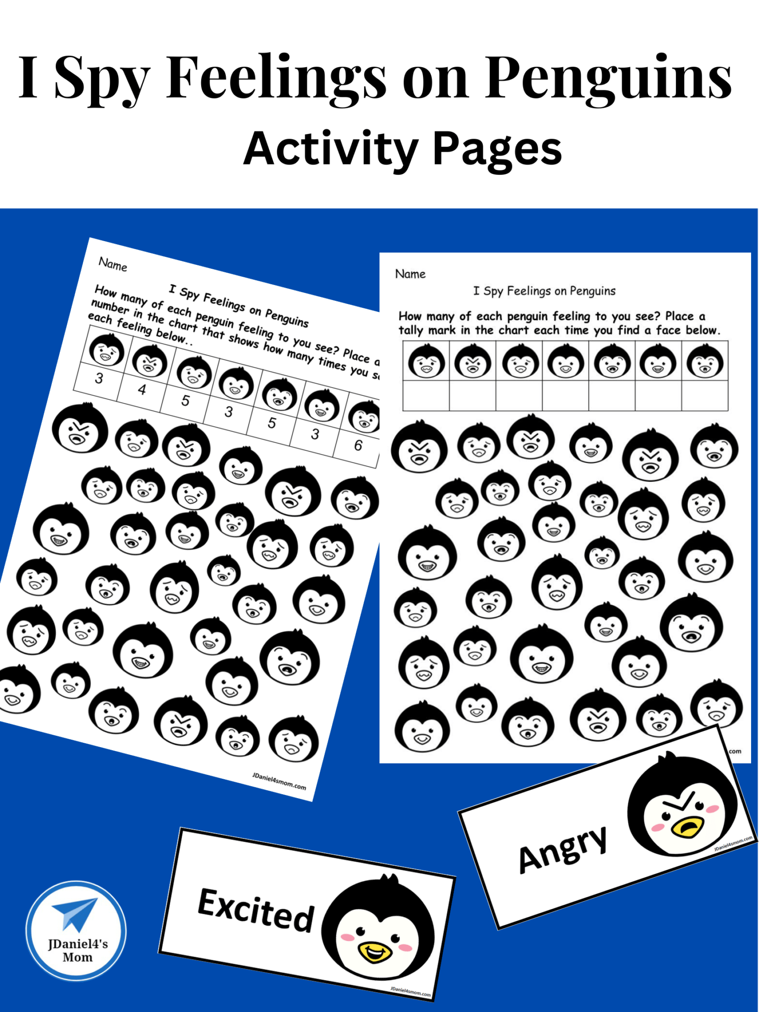 I Spy Feelings on Penguins Activity Pages - JDaniel4s Mom