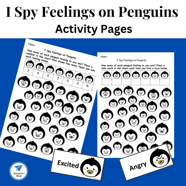 I Spy Feelings on Penguins Activity Pages - JDaniel4s Mom