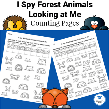 I Spy Forest Animals Looking at Me Counting Pages - JDaniel4s Mom