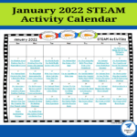 January 2022 STEAM Activity Calendar Featuring January Holidays ...