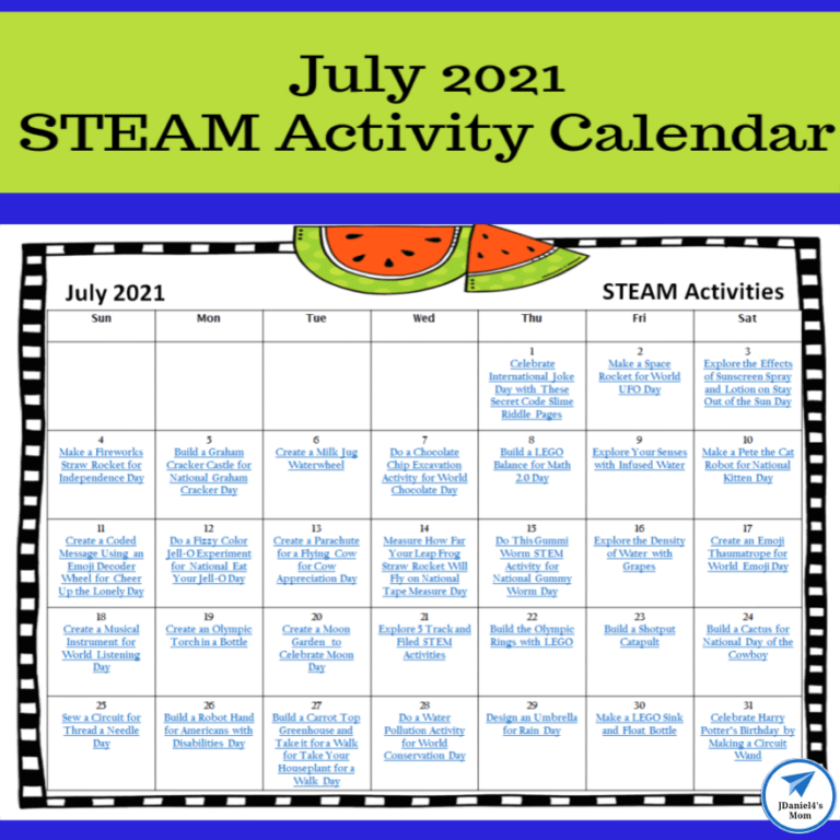 December 2021 STEAM Activity Calendar Featuring December Holidays ...