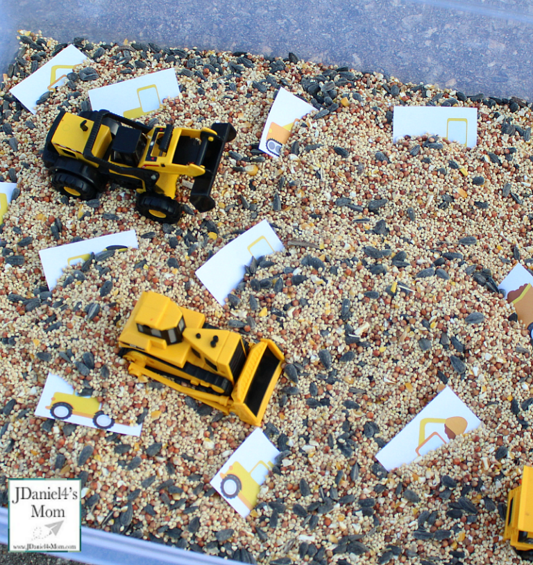 Kids Challenges- Digging Up and Sorting Construction Equipment