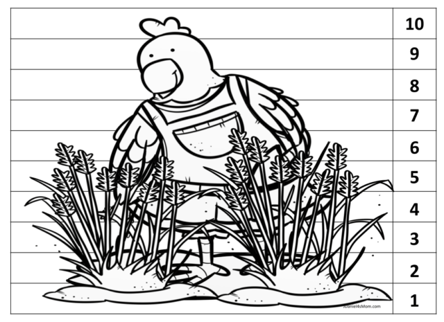 Little Red Hen Number Puzzles - JDaniel4s Mom