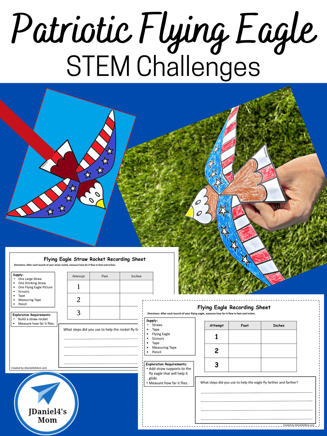Patriotic Flying Eagle STEM Challenges - JDaniel4s Mom