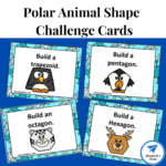 Polar Animal Shape Challenge Cards - JDaniel4s Mom