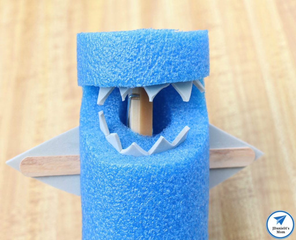 Pool Noodle Shark with Rubber Band Launcher - JDaniel4s Mom