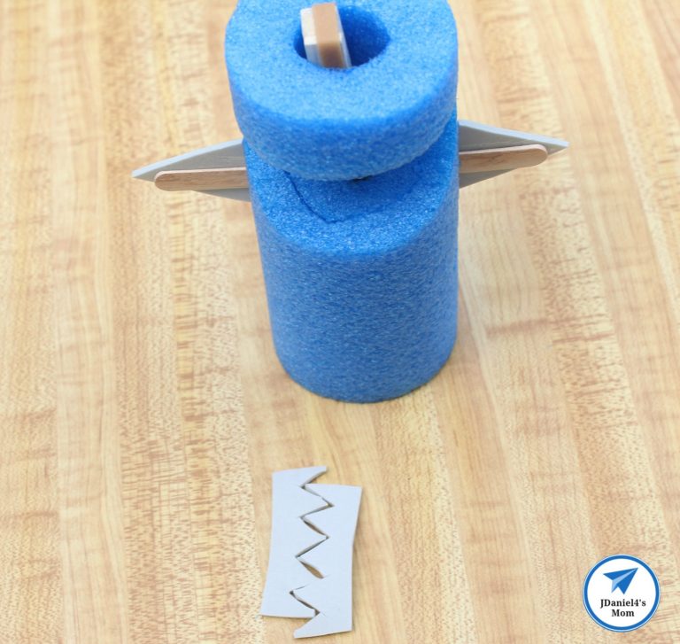 Pool Noodle Shark with Rubber Band Launcher - JDaniel4s Mom