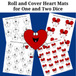 Roll and Cover Heart Mats for One and Two Dice - JDaniel4s Mom