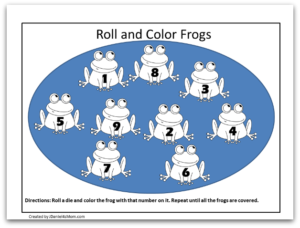 Frog Coloring Pages and Learning Activities