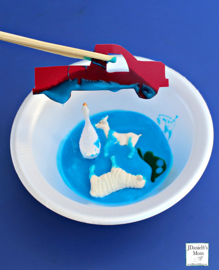 Slime Themed Duck in a Truck Fine Motor Activity