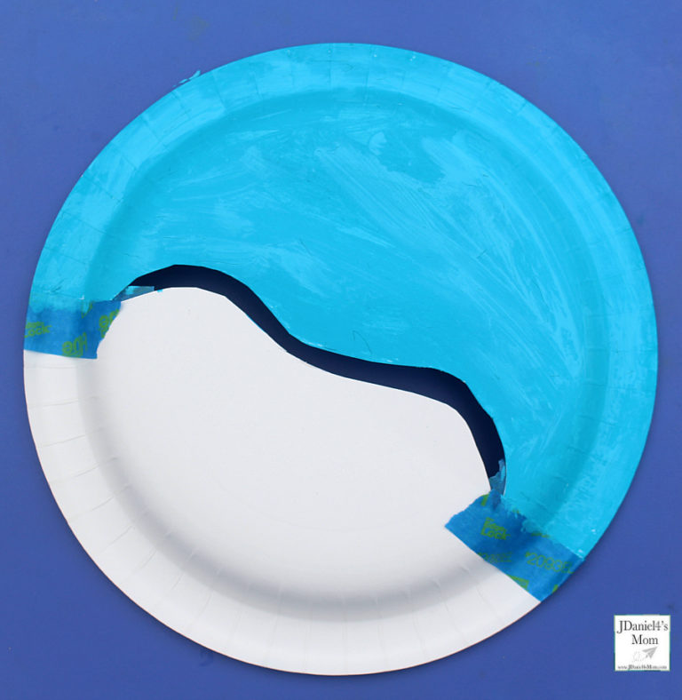 Interactive Paper Plate Crafts- Snowboarding Downhill