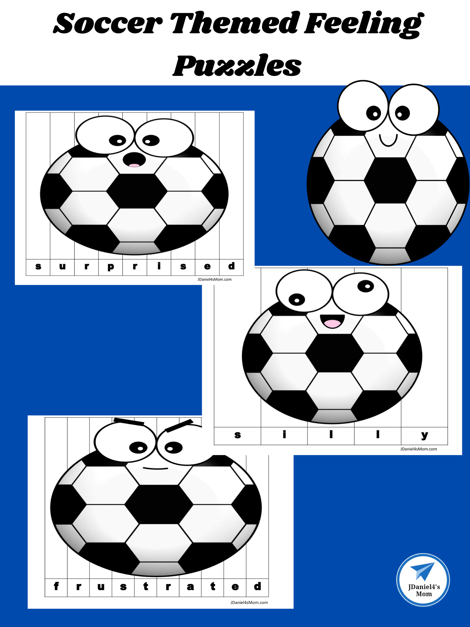 Soccer-Themed Feelings Puzzles - JDaniel4s Mom