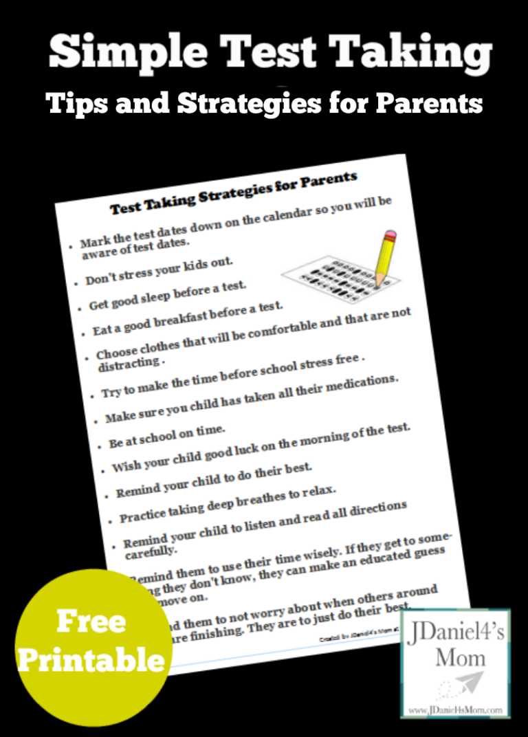 Test Taking Tips and Strategies for Parents