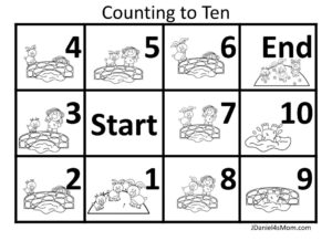 Three Billy Goats Gruff Number Counting Game Boards - JDaniel4s Mom