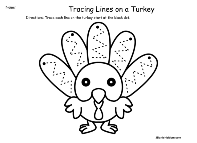 Tracing Lines on a Turkey - JDaniel4s Mom