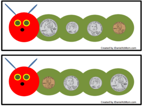 Counting Money with Caterpillars Activities and Printables