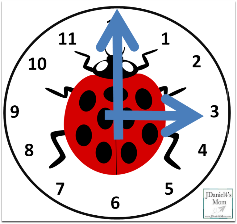 Telling Time Worksheets with Ladybugs