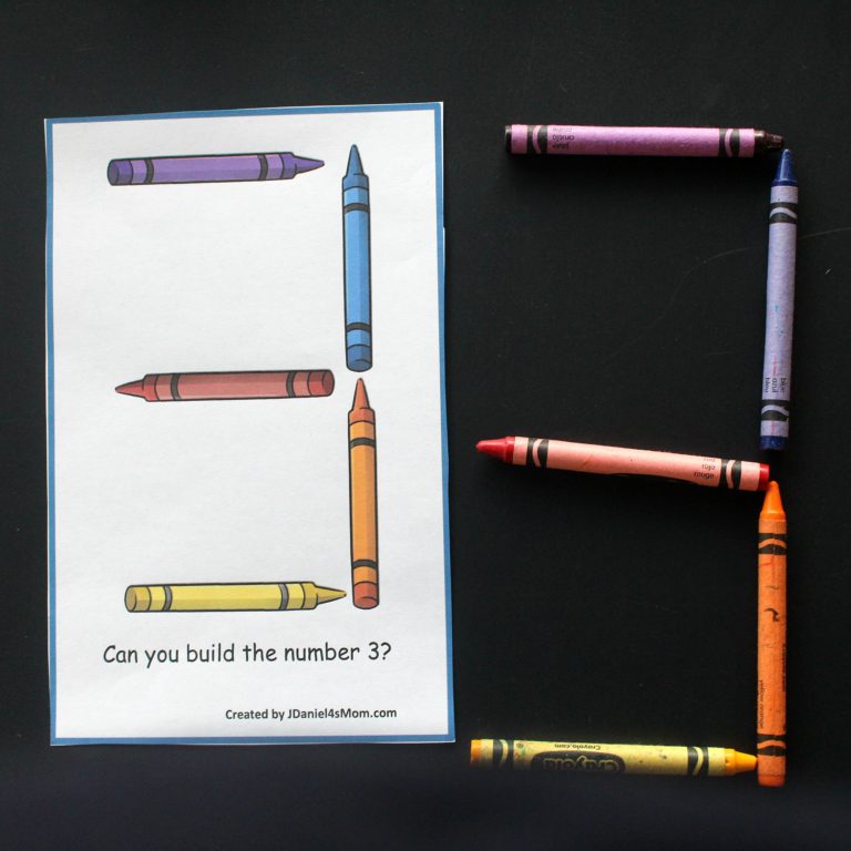 Building Numbers with Crayon STEM Task Cards